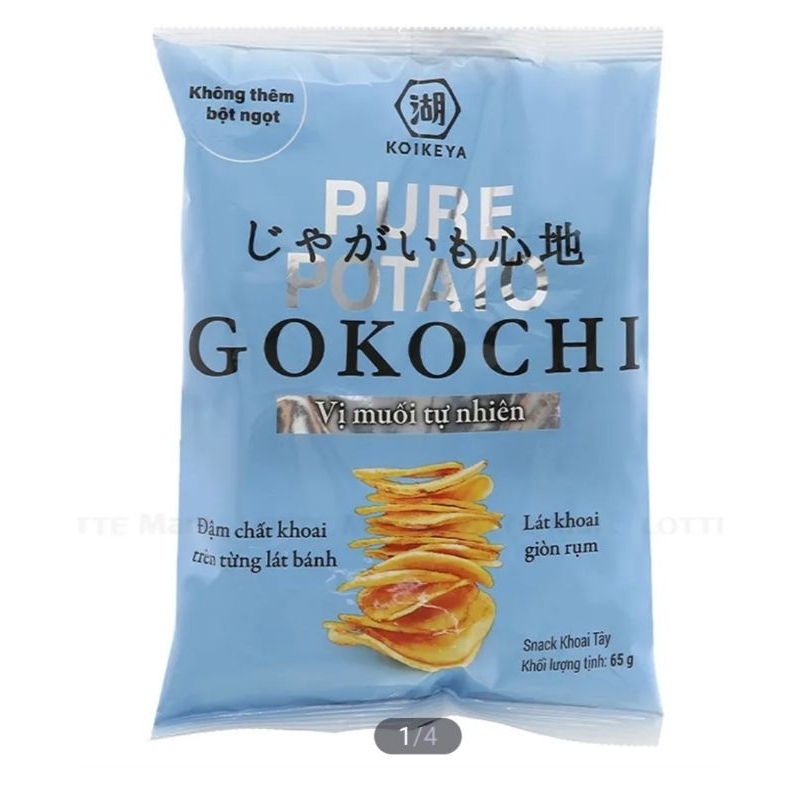 Snack Khoai Tây Chiên Gokochi Vị Tự Nhiên / tiêu đen / rong biển ( 65g ) | Shopee Việt Nam