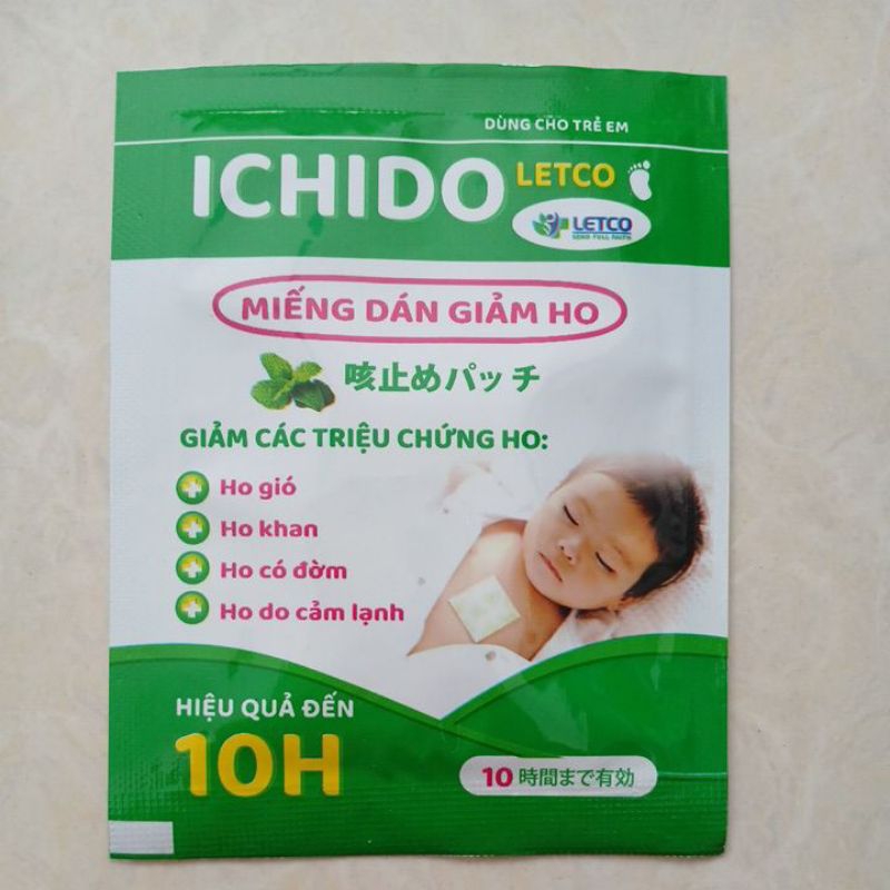 miếng dán ngực ichido letco giữ ấm giảm ho cho bé | Shopee Việt Nam