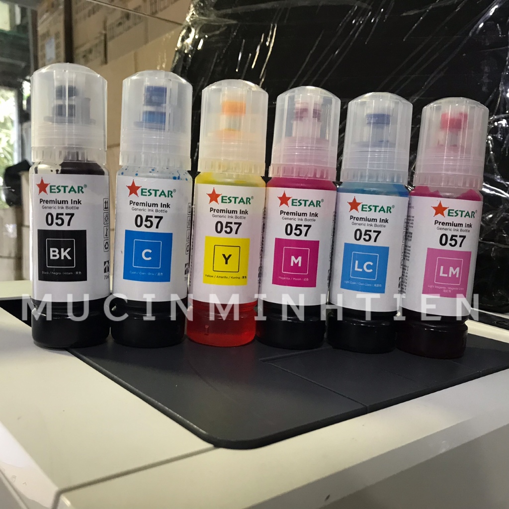 Bộ Mực in Epson EcoTank L8050/L18050 (057BK/C/Y/M/LC/LM) (70ml/chai) | Shopee Việt Nam