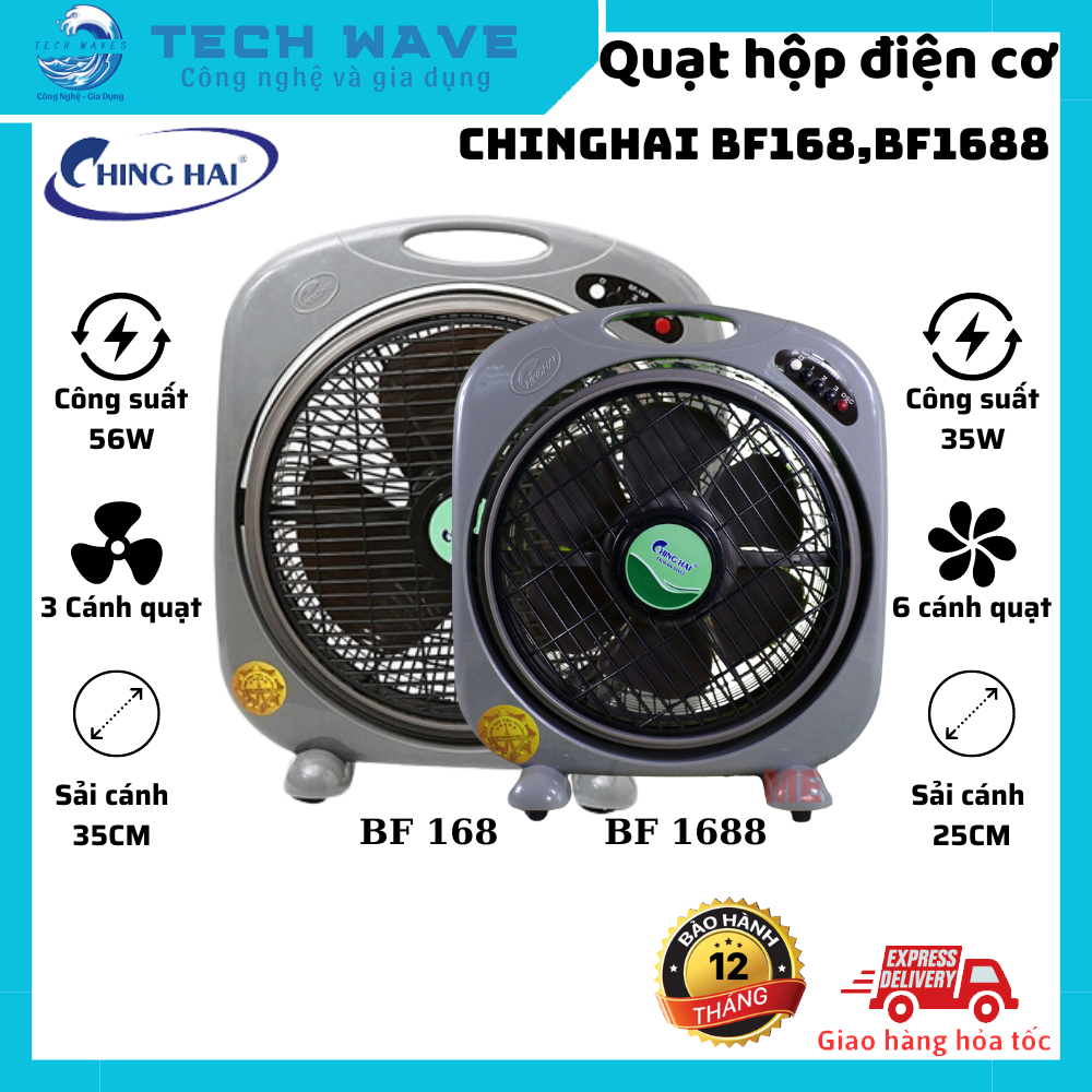 Quạt tản quạt hộp cơ điện CHINGHAI BF168,BF1688 - Quạt hộp Đài loan - Động cơ mạnh mẽ bền bỉ ...