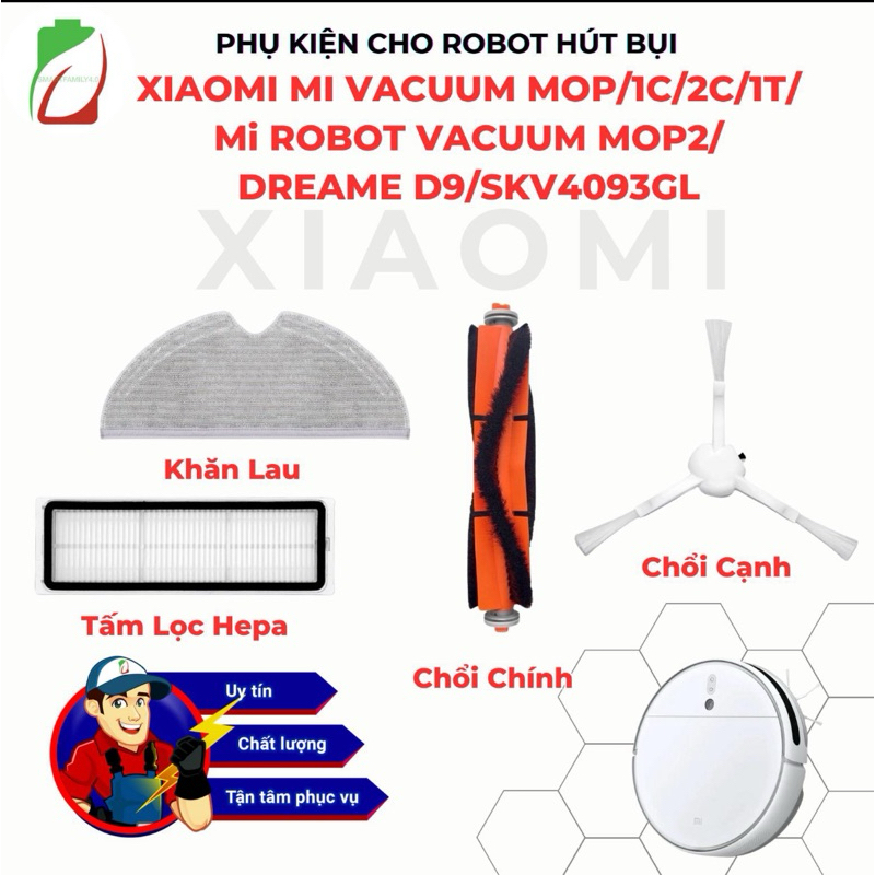 PHỤ KIỆN CHO ROBOT HÚT BỤI XIAOMI MI VACUUM MOP /1C/2C/1T/Mi ROBOT ...