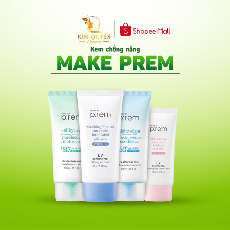 Kem Chống Nắng Make P:rem UV defense me Make Prem SPF50 50ml | Shopee Việt Nam