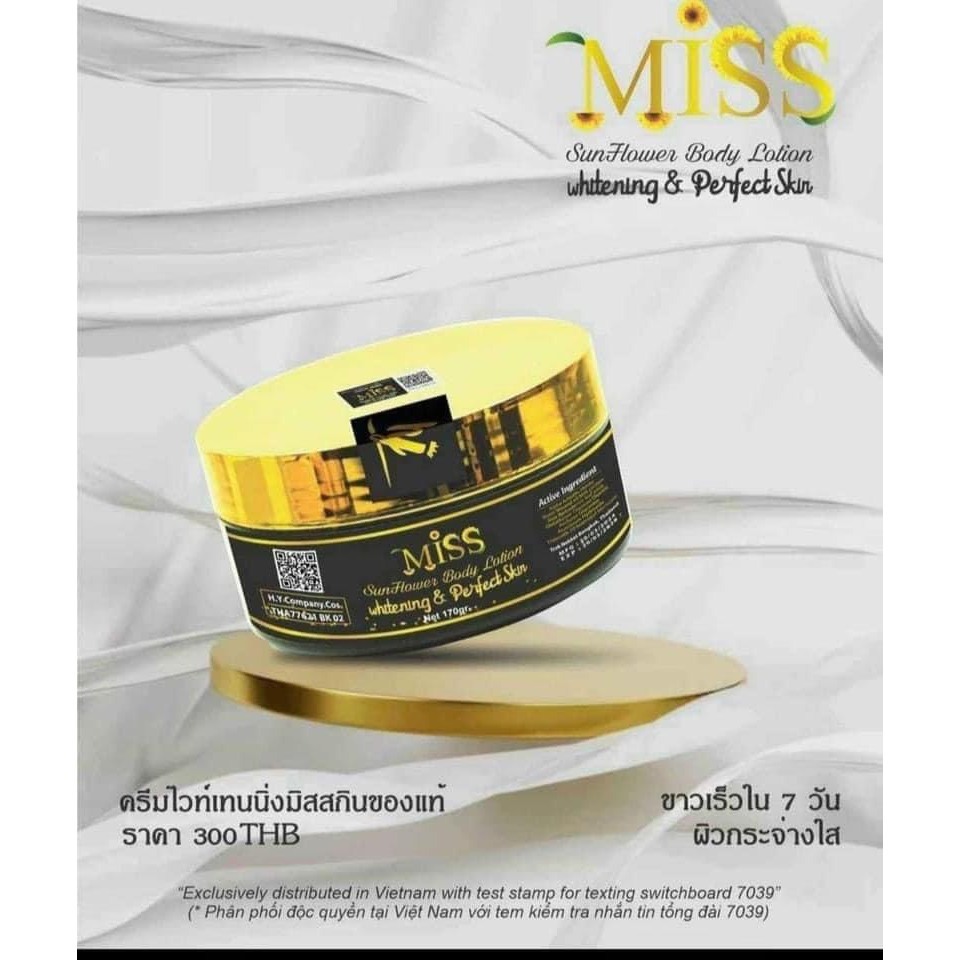 Kem Body Miss Thái Lan [FREESHIP TOÀN QUỐC] Dưỡng Trắng, Makeup, Chống ...