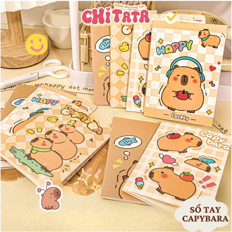 Sổ tay Capybara Sổ Tay Mini Họa Tiết Hoạt Hình Dễ Thương Độc Đáo Cho ...
