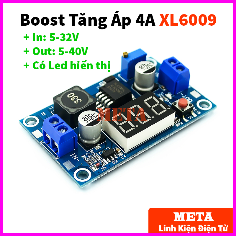 Mạch BOOST Tăng Áp XL6009 4A DC-DC Điện Áp Vào 3V-32V Cho Ra 5V-35V | Shopee Việt Nam