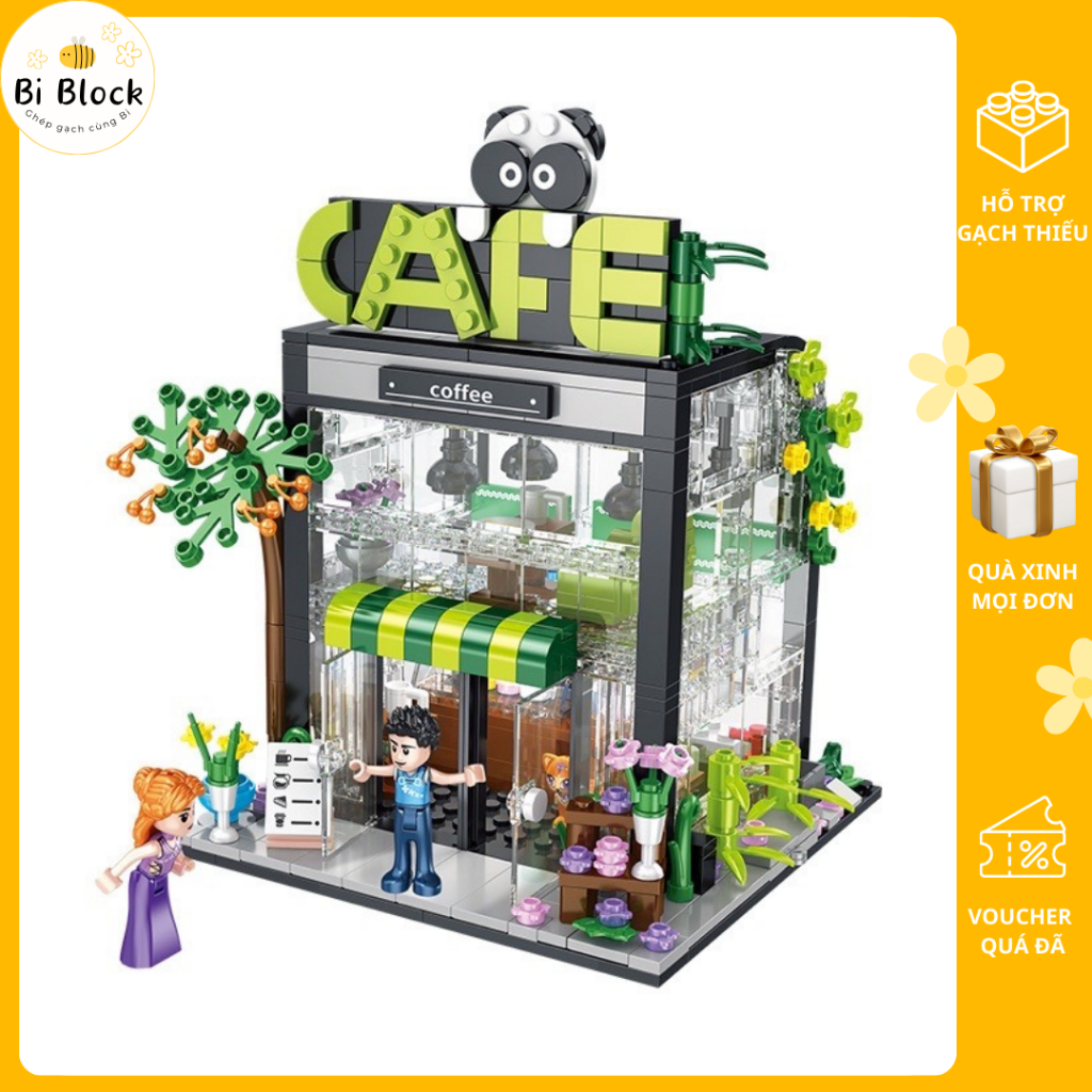 Bộ lắp ráp building blocks Khung cảnh Thành phố Toà Nhà Cực Chi Tiết Mô ...