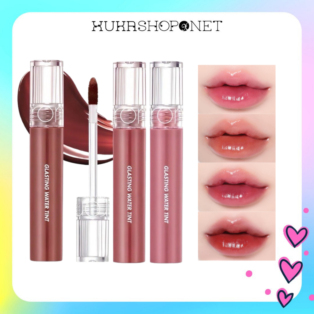 [màu 14 17] Son Tint Nước Romand Glasting Water Tint Bóng Siêu Lì Lâu