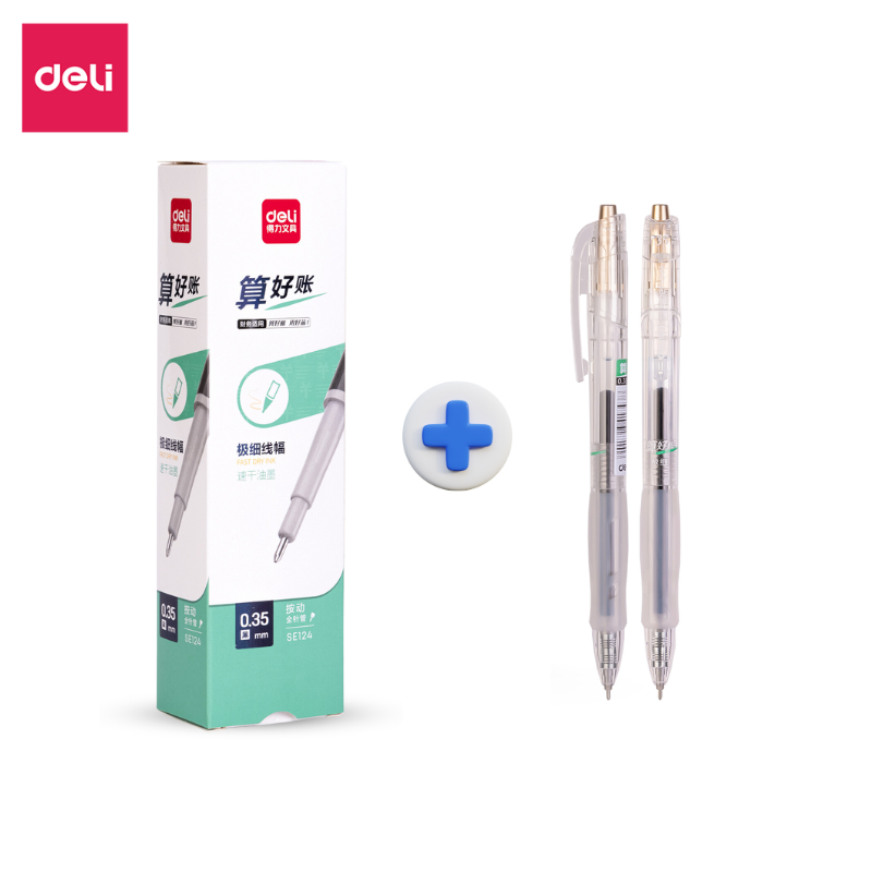 Combo 20 ruột ngòi gốc bút gel S221 Deli 0.5mm cho bút bi nước A575 không gai viết trơn tru học ...