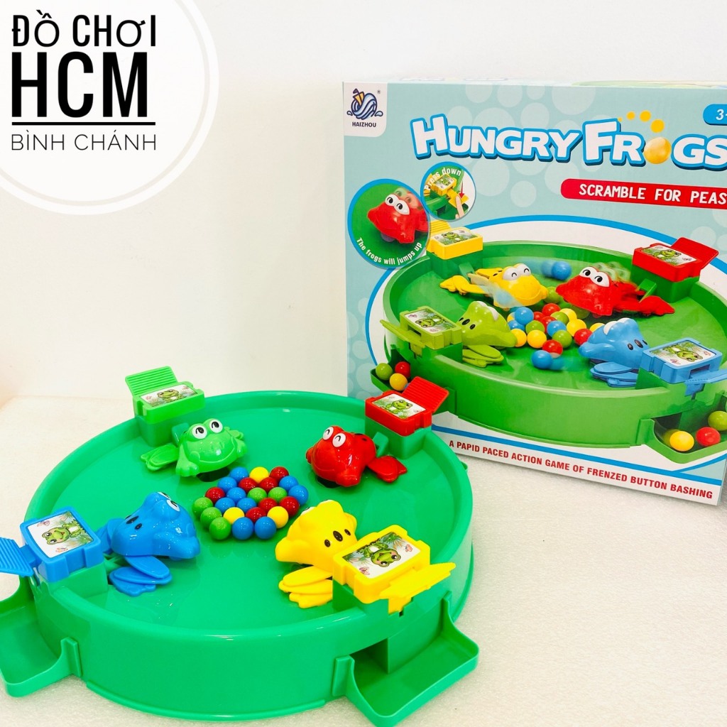 [GAME GIA ĐÌNH] Đồ chơi ếch ăn bi 4 người vui nhộn, ếch ăn kẹo/ hạt đậu Hungry Frogs, luyện ...