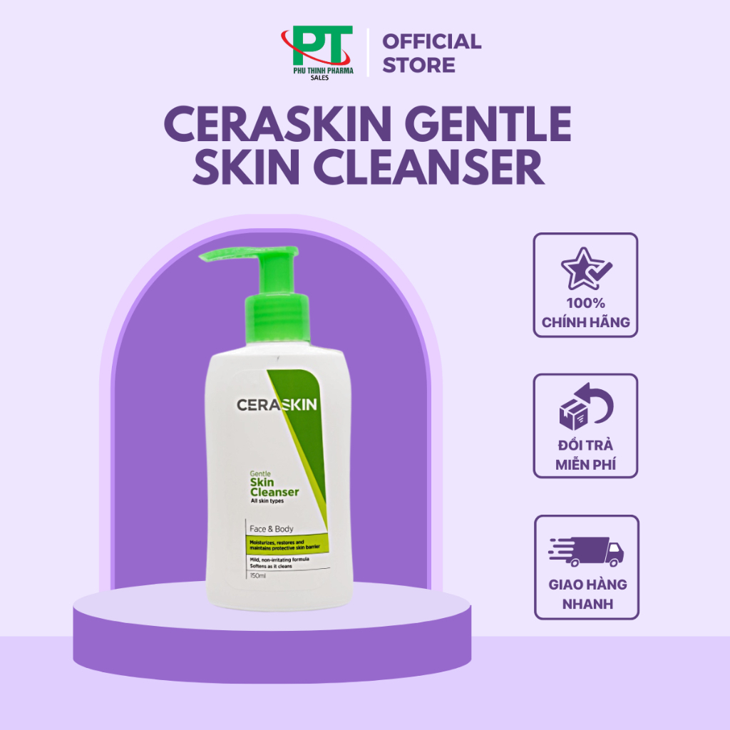 Sữa Tắm Và Rửa Mặt Không Xà Phòng Ceraskin Gentle Skin Cleanser - Dịu ...