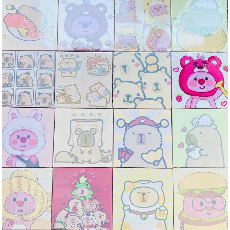 Tranh tô màu số hoá 20*20cm loopy, capybara | Shopee Việt Nam