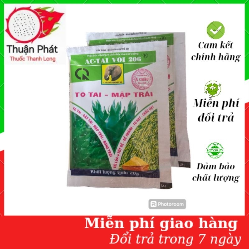 Phân Bón Chuyên Thanh Long - Tai Voi 206 - To Tai, Mập Trái - Gói 20g ...
