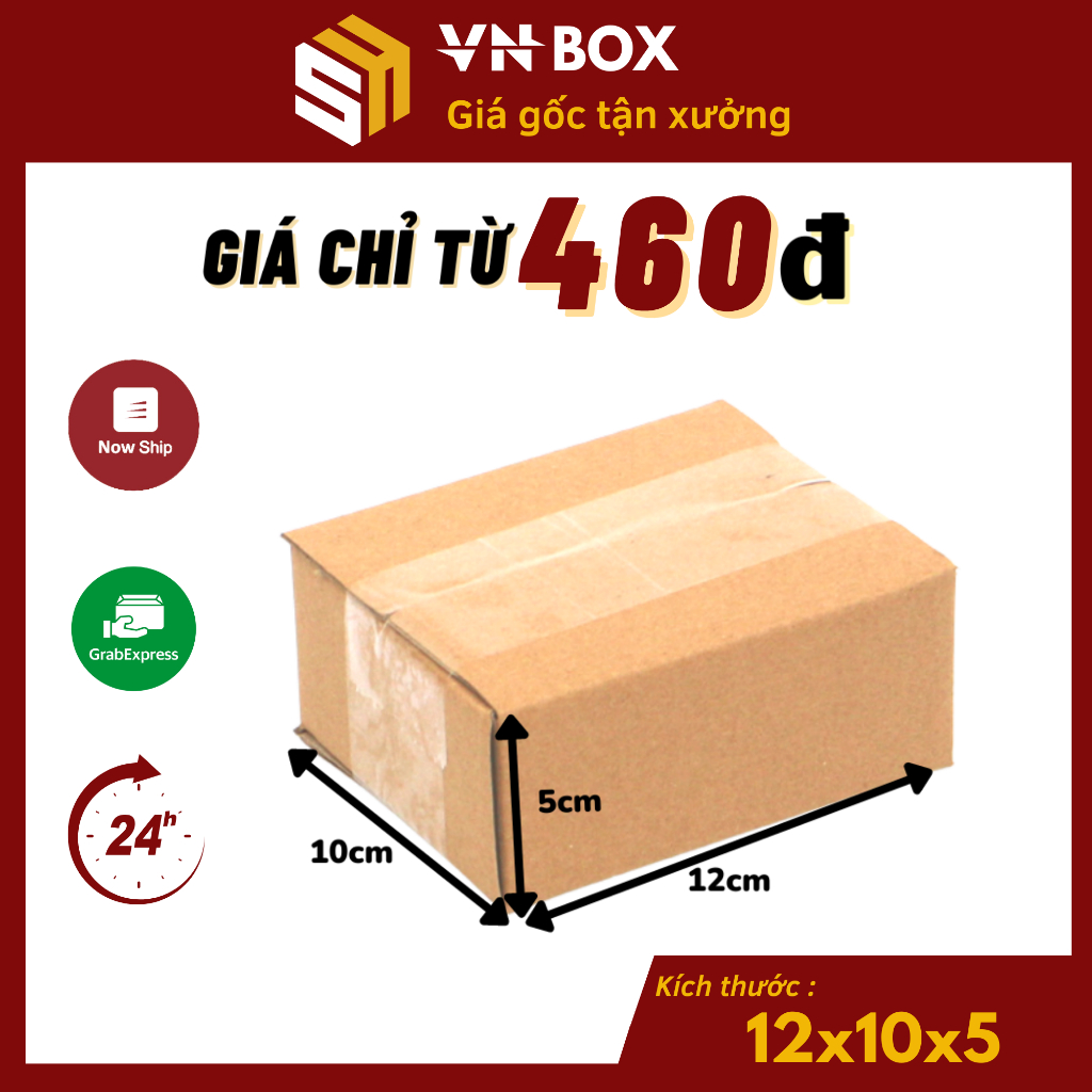 12x10x5 Combo 10 Hộp carton đóng hàng size nhỏ, hộp giấy gói hàng ship ...