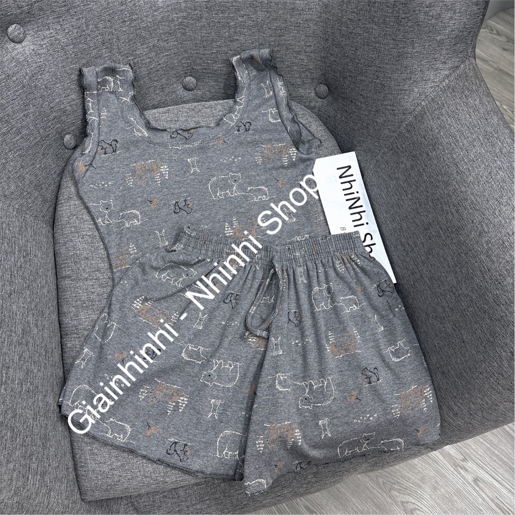 Sét đồ ngủ in hình áo ba lỗ sexxy thun co giãn, Bộ ngủ viền bèo BN0086 - NhiNhi Shop | Shopee ...