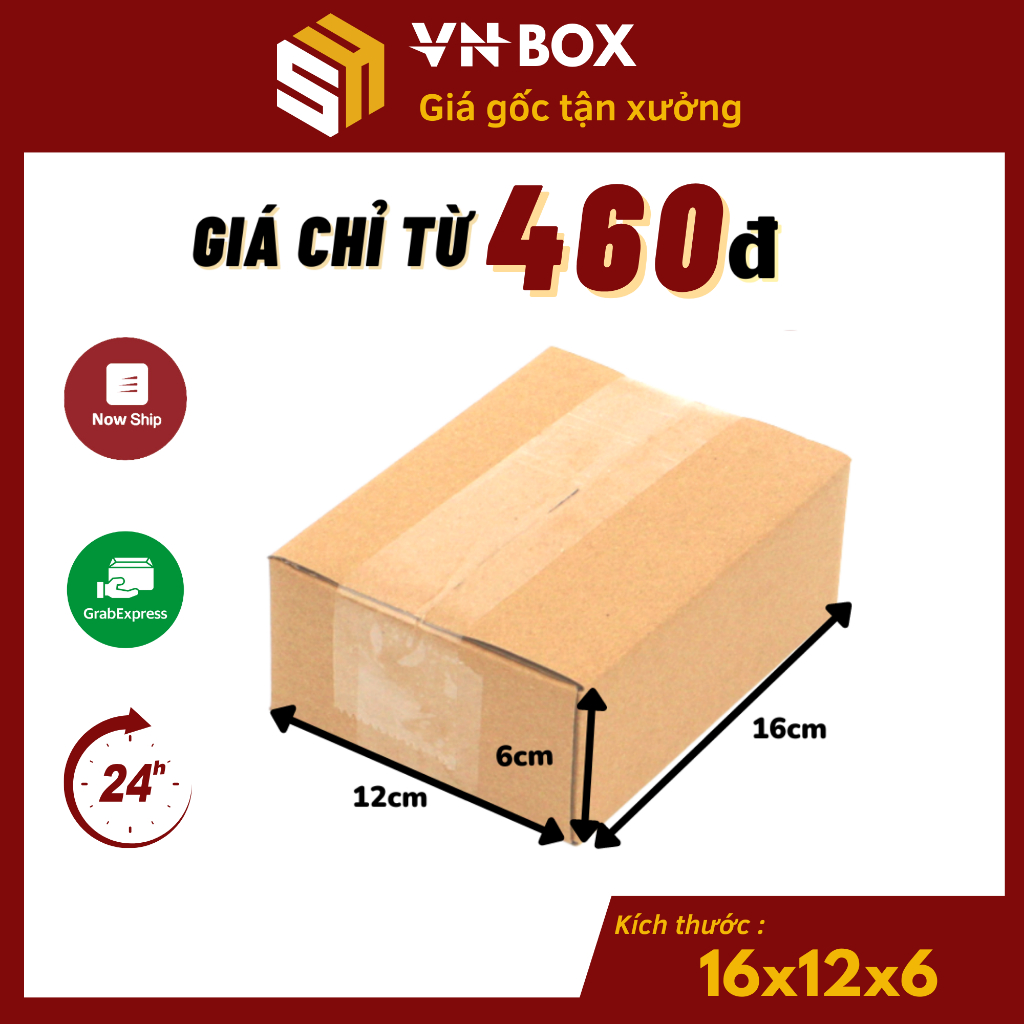 16x12x6 Combo 10 Hộp carton đóng hàng size nhỏ - VN Box | Shopee Việt Nam