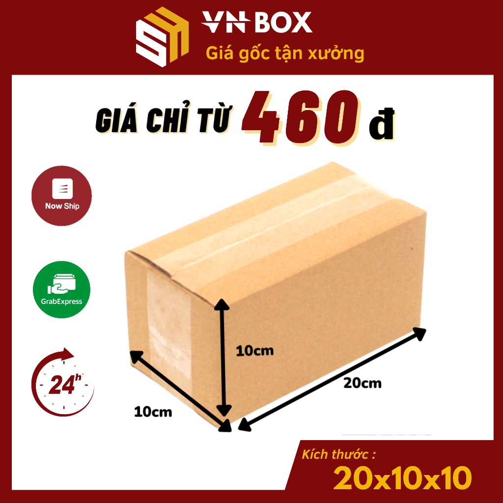 20x10x10 Combo 100 Hộp carton đóng hàng, hộp giấy gói hàng giá rẻ - VN ...