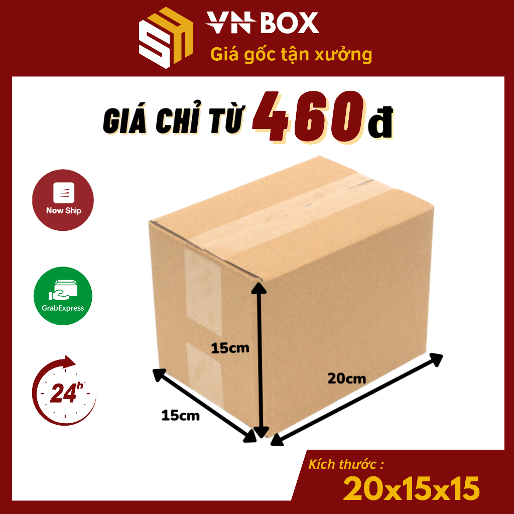 20x15x15 Combo 10 Hộp carton đóng hàng - VN Box | Shopee Việt Nam