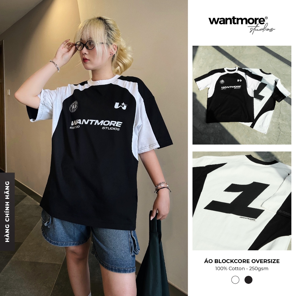 Áo Thun BLOCK CORE SERI 1 Nam Nữ Form Rộng Unisex 100% Cotton WANTMORE.STUDIOS | Shopee Việt Nam
