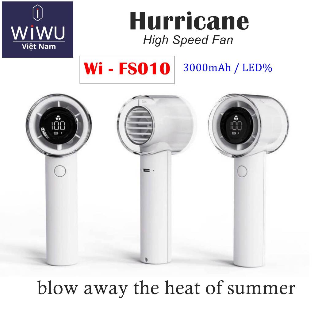 WIWU Hurricane High Speed Fan Wi-FS010 - Quạt tích điện cầm tay nhiều ...