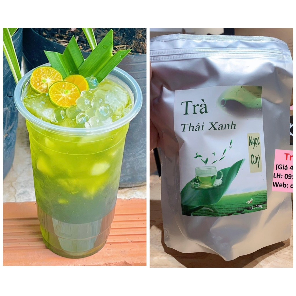 Trà thái xanh (200g) - dùng để pha chế trà sữa thái, trà tắc thái ...