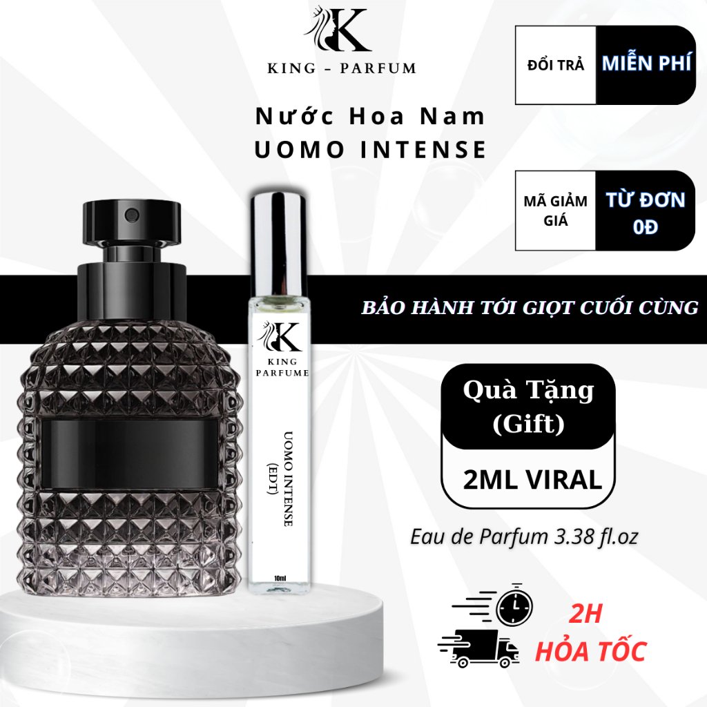 Nước hoa nam King Parfum UOMO INTENSE hương Da Thuộc, ấm áp, cá tính ...