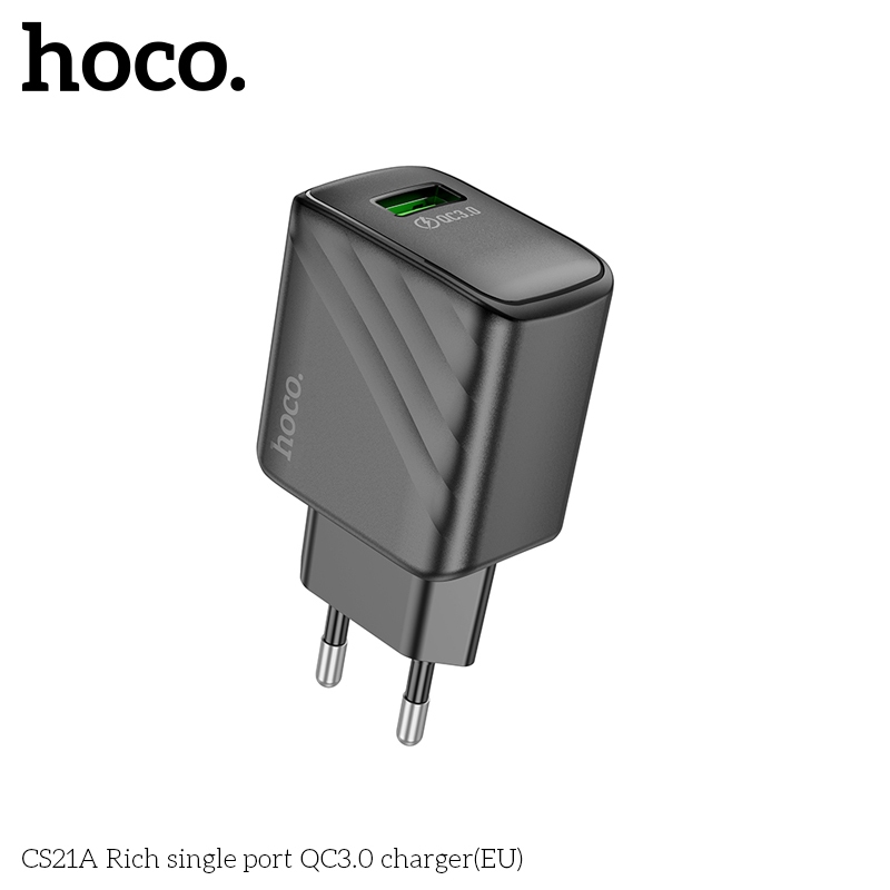 Củ sạc nhanh 18w Hoco CS21A có cổng USB, chân cắm tròn | Shopee Việt Nam