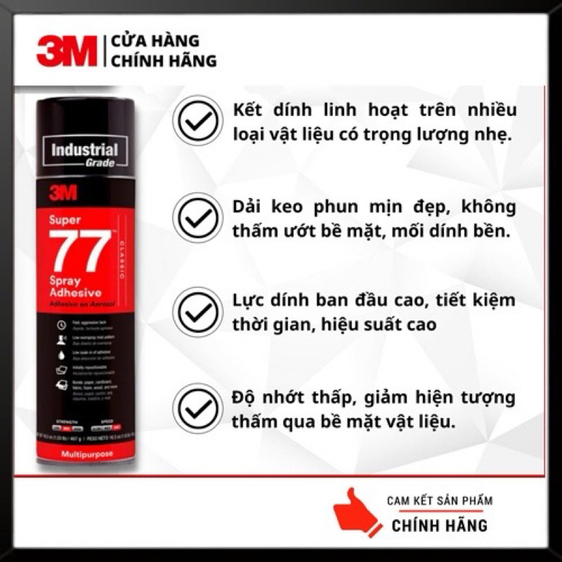 keo xịt 3M super 77 | Shopee Việt Nam