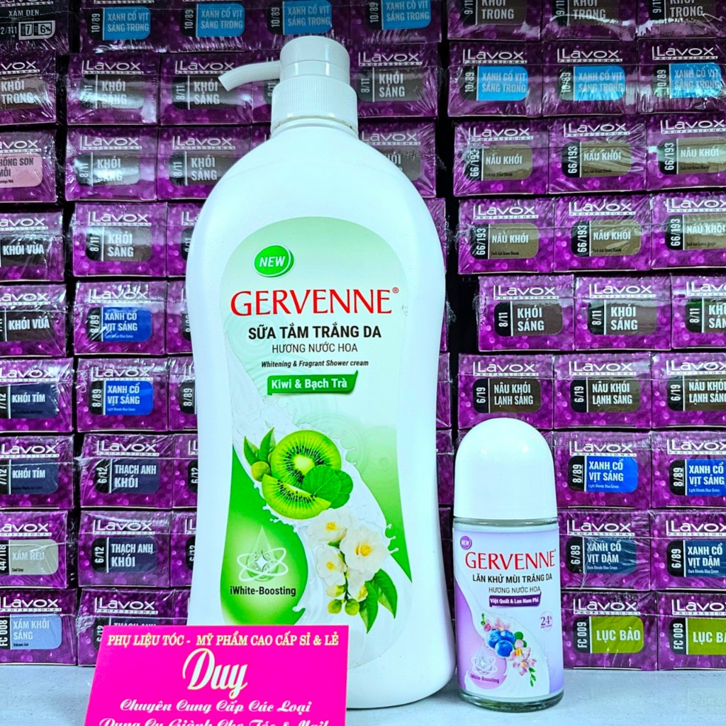 Sữa tắm Gervenne 900g Tặng Túi 380g - Cho Làn Da Sáng Mịn | Shopee Việt Nam