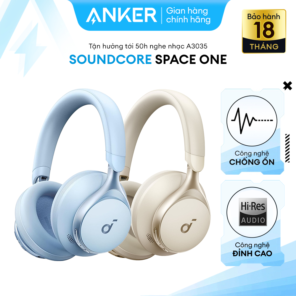 Tai Nghe Chụp Tai Bluetooth Anker Soundcore Space One - A3035 - Giảm Tiếng Ồn 98% Nghe Nhạc Liên ...