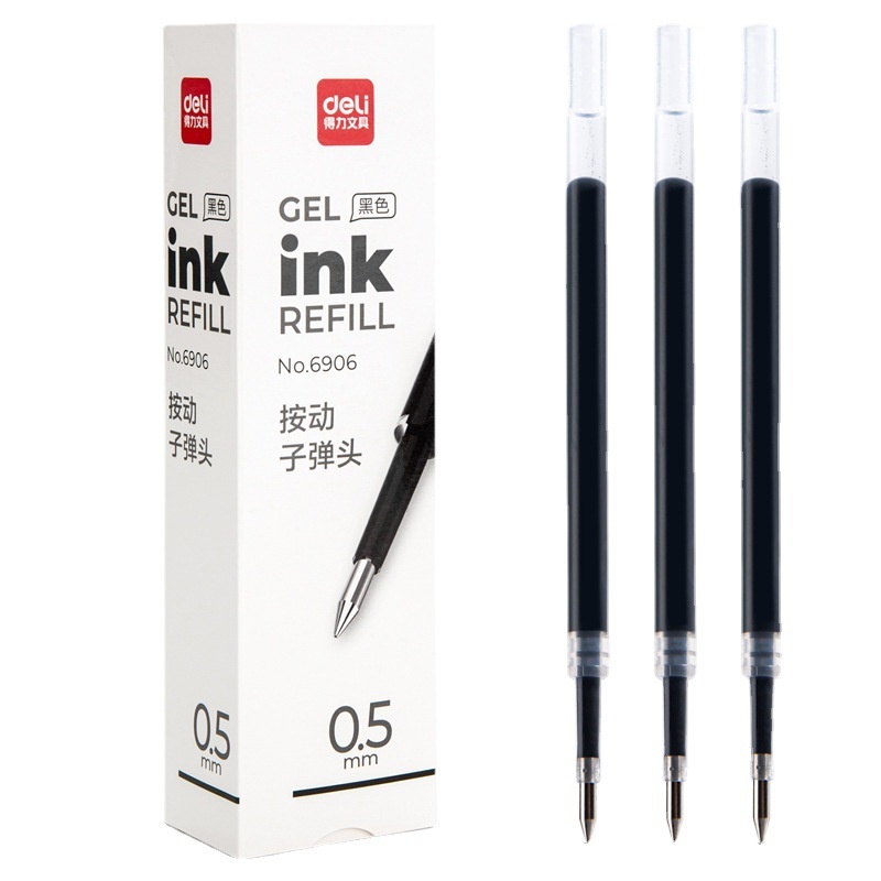 Bút Gel ngòi kim 0.35mm Deli A122 Bút ngòi nhỏ thân trong có đêm tay ...