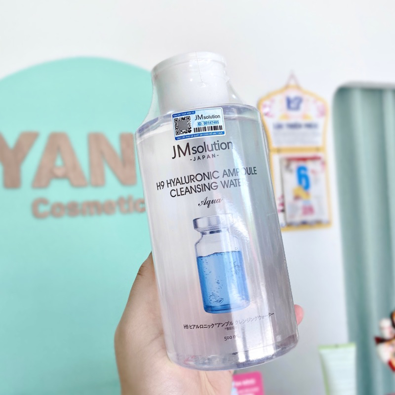 Nước Tẩy Trang Cấp Ẩm JM Solution Japan H9 Hyaluronic Ampoule Cleansing Water Aqua 500ml ...