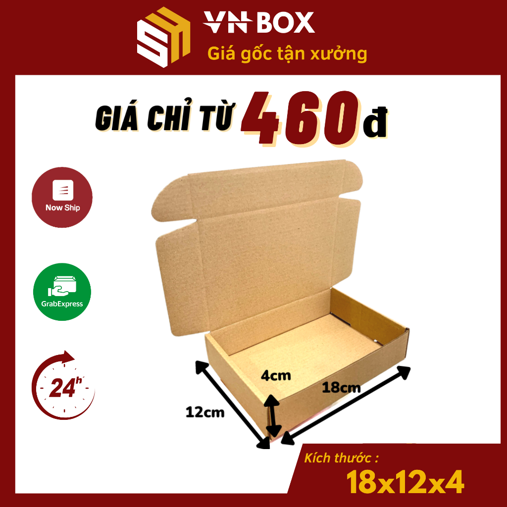18x12x4 Hộp nắp gài pizza, hộp giấy nắp cài gói hàng phụ kiện, nước hoa ...