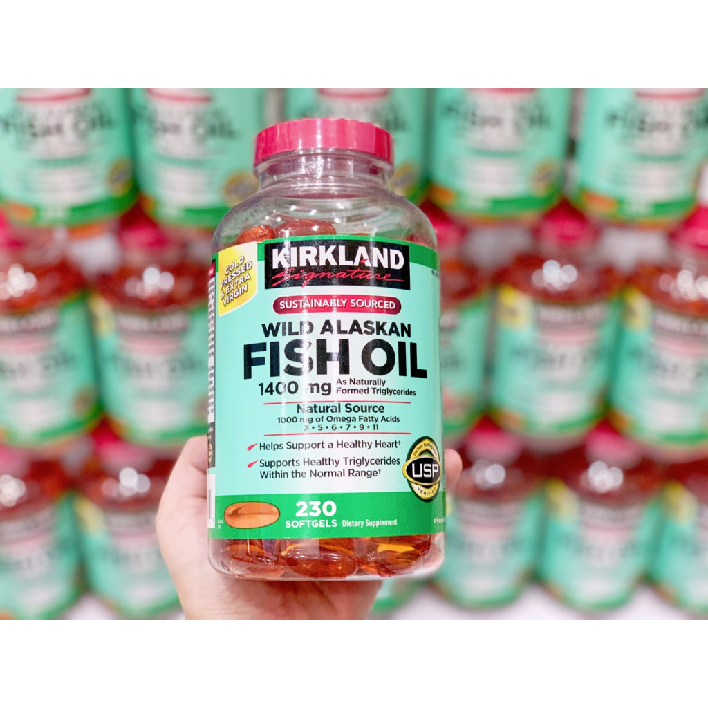 Dầu cá Alaska Kirkland Signature Wild Alaskan Fish Oil 1400mg 230 Viên ...