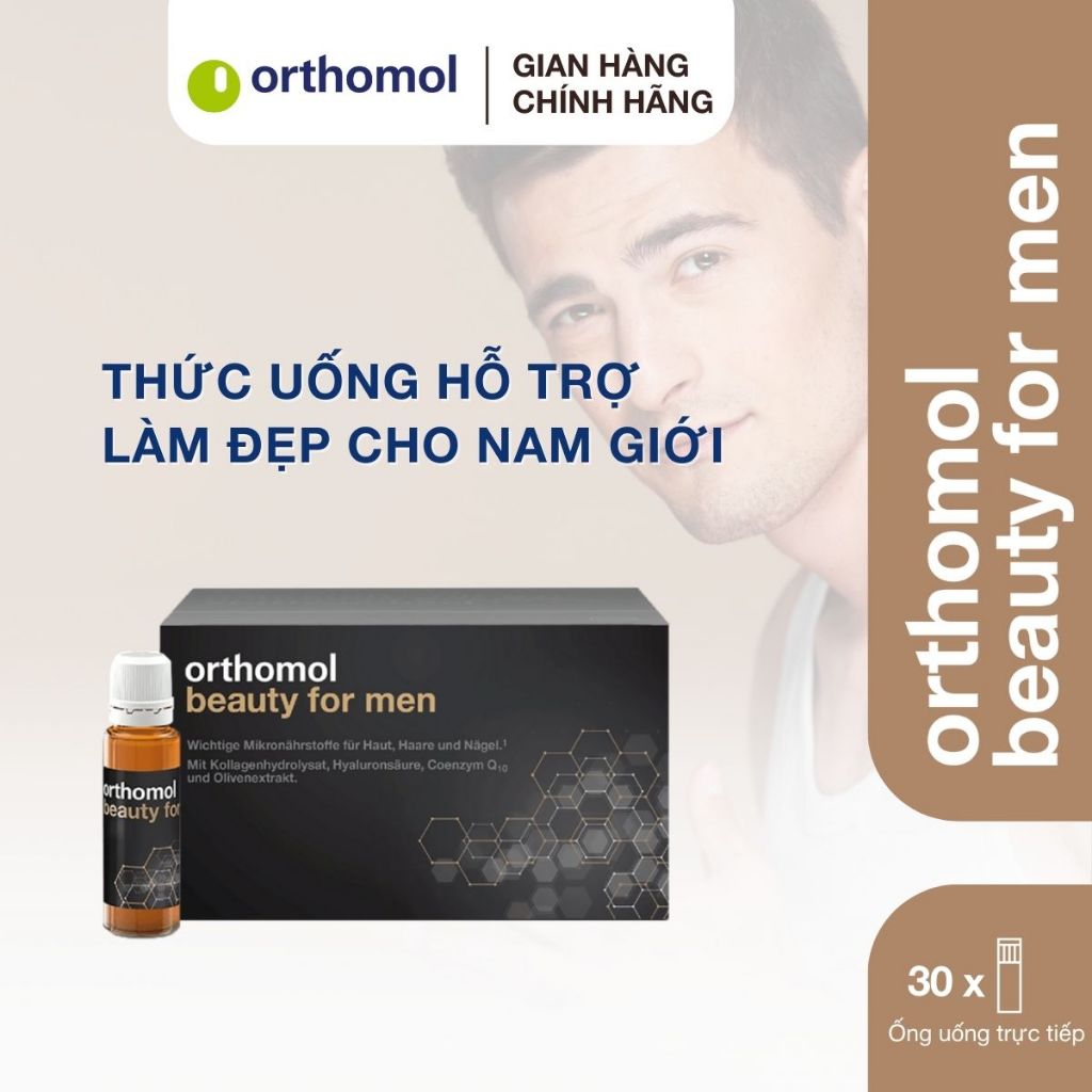 Orthomol Beauty for men - Thức uống collagen hỗ trợ làm đẹp da-tóc-móng ...