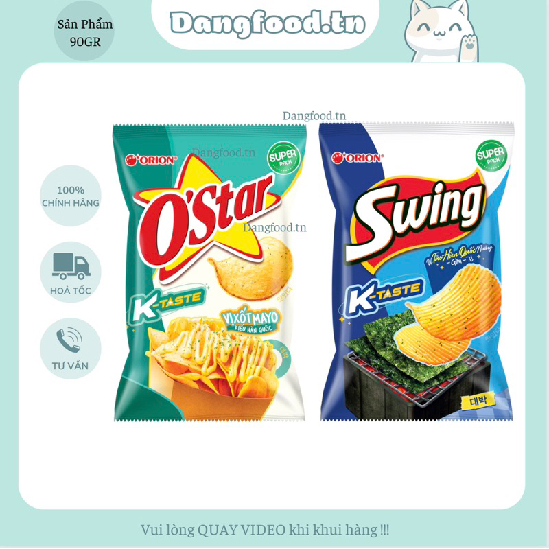 Snack Khoai Tây OStar Orion Đầy Đủ Vị : Tảo - Tự Nhiên - Kim Chi - Trứng Muối | Shopee Việt Nam
