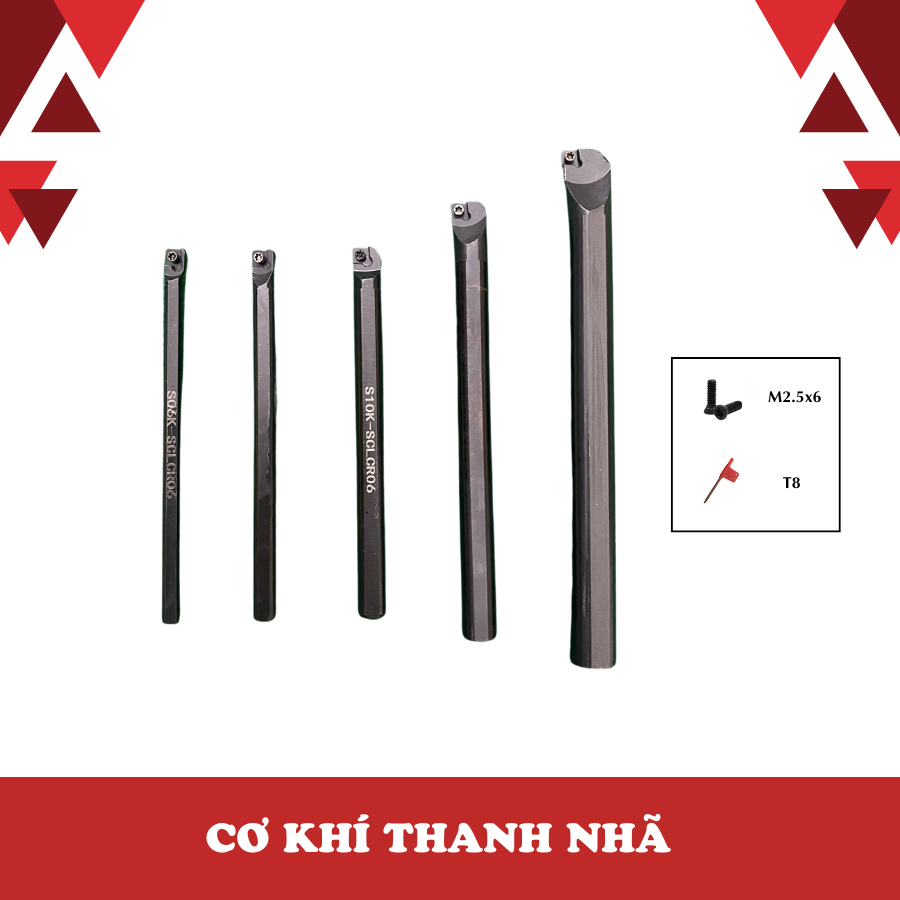 Cán dao móc lỗ lắp chip C06 Cán dao tiện máy CNC SCLCR06 thép cứng- Cơ ...