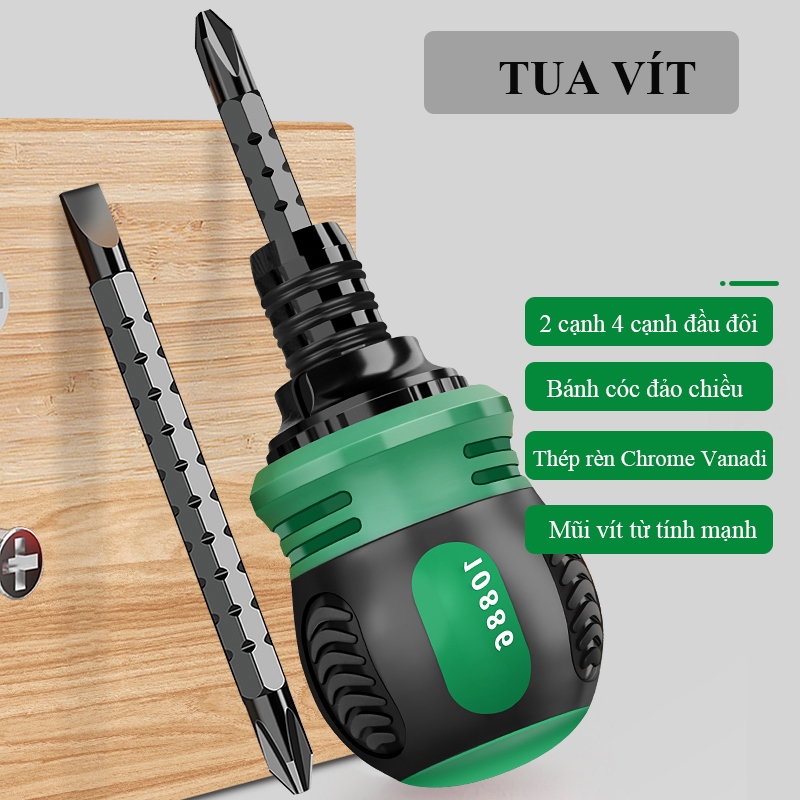 Tua vít DELIXI Bộ tua vít đa năng chất liệu thép CR-V trợ lực nam châm từ tính tự động đảo chiều ...