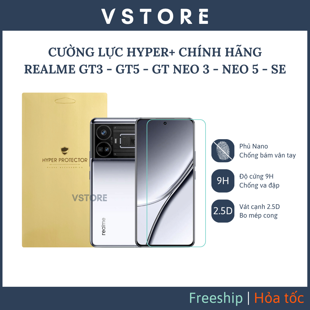 Cường lực HYPER+ Realme GT Neo 5 / 5 SE GT3 GT5 Hyper Pro+ trong suốt ...