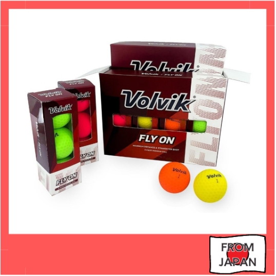【Direct From Japan】 Volvik Fly-on golf ball, matte finish, 2-piece, 24 ...