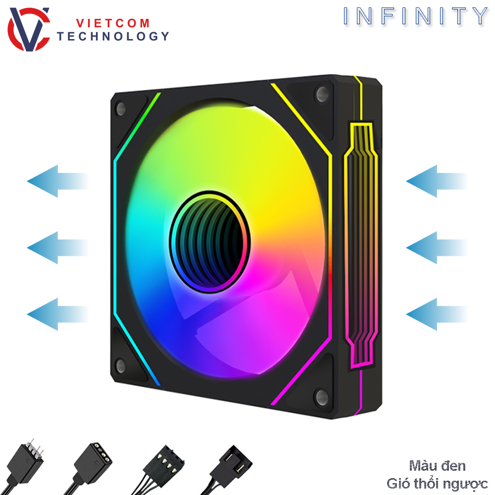 Quạt tản nhiệt, Fan Led RGB, ARGB Deltacool F4 Pro vô cực - Phiên bản ...