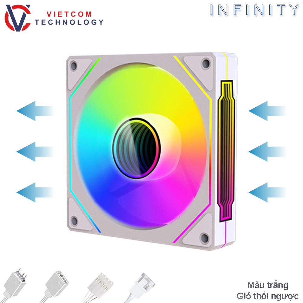 Quạt tản nhiệt, Fan Led RGB, ARGB Deltacool F4 Pro vô cực - Phiên bản ...