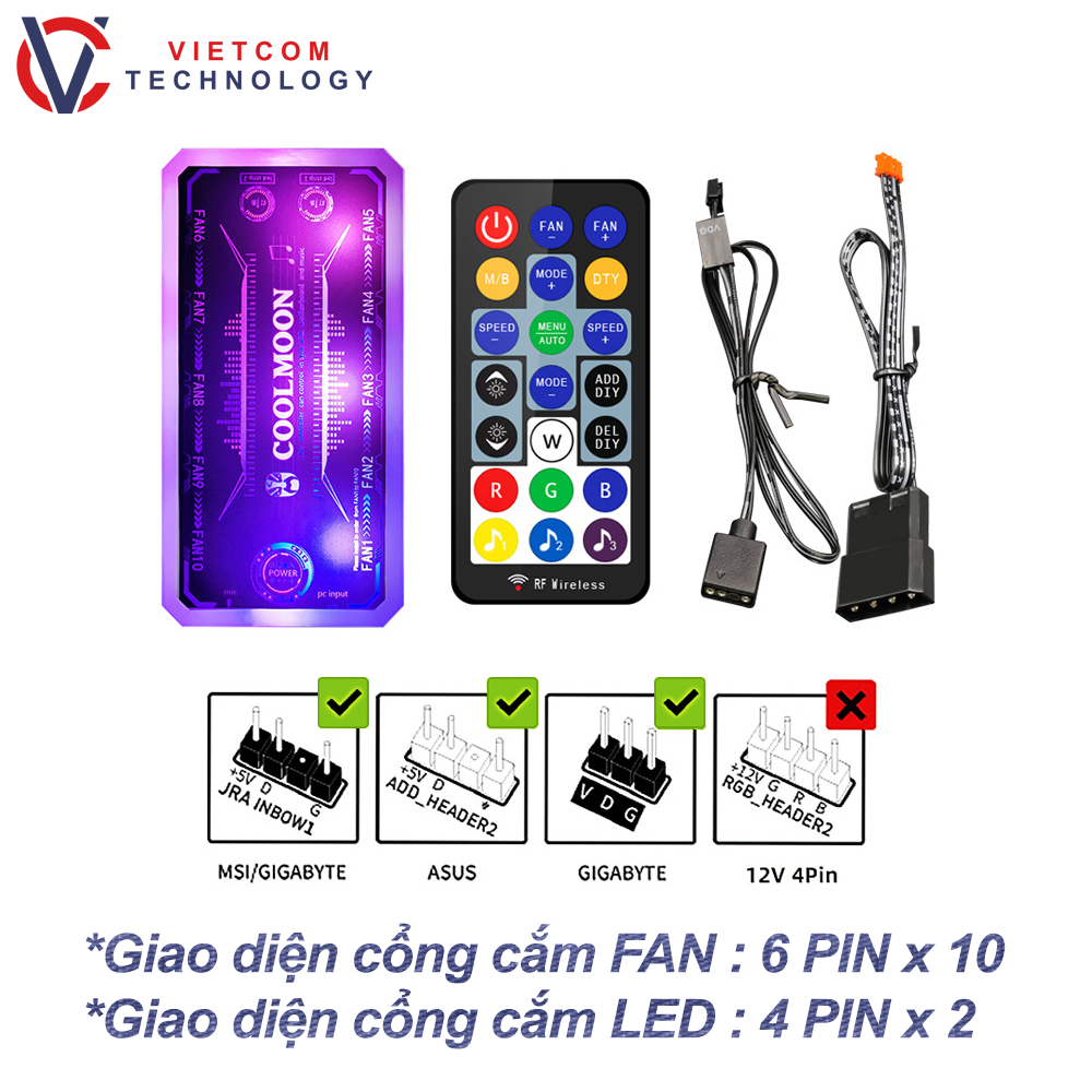Quạt tản nhiệt, Fan Led RGB, ARGB Deltacool F4 Pro vô cực - Phiên bản ...