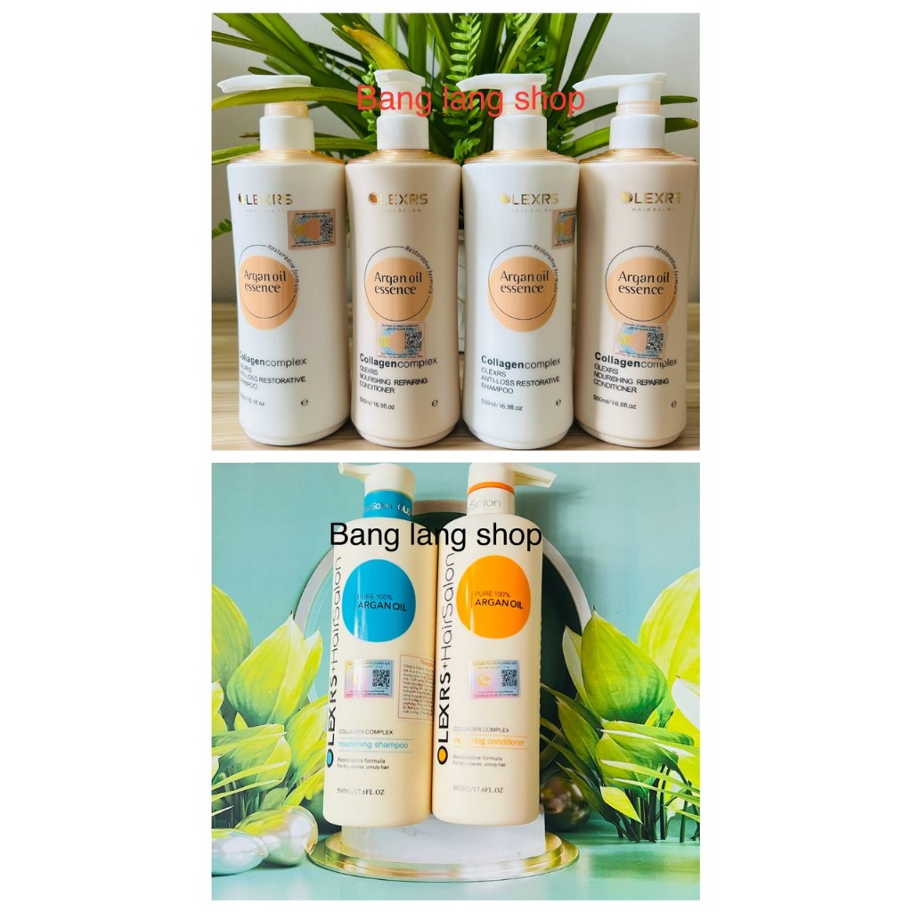 [OLEXRS] Bộ Dầu Gội + Xả Olexrs Argan Oil Collagen Hair Salon 500ML ...