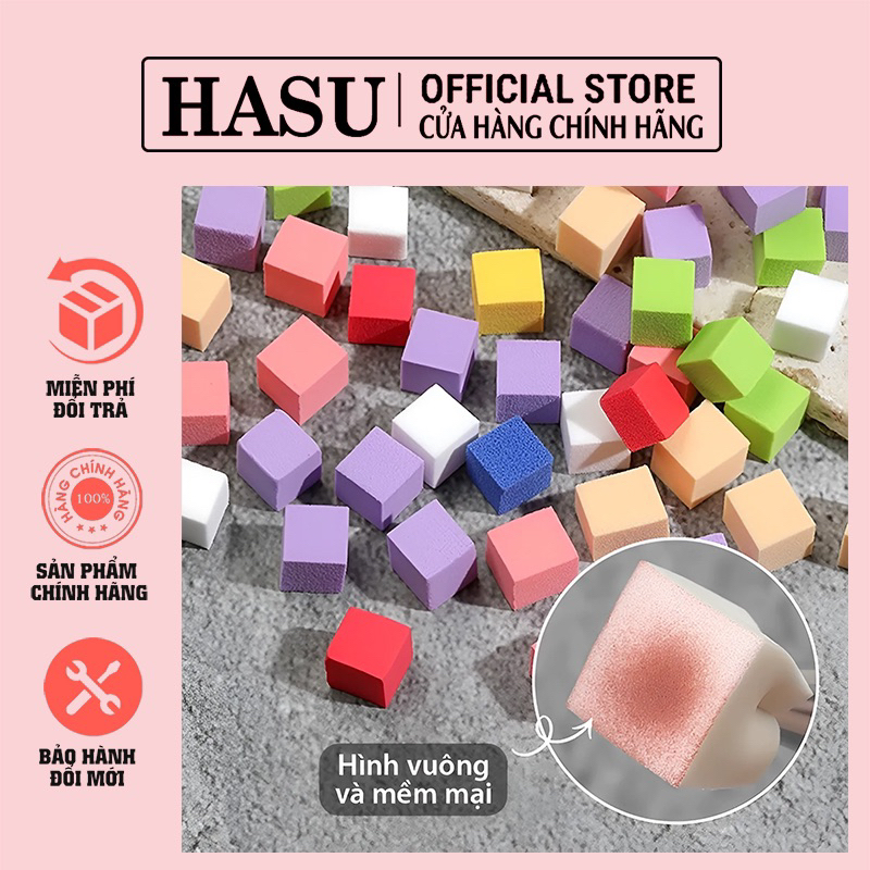 Set mút vuông dặm ombre mix nhiều màu - mút dặm ombre móng chuyên dụng ...