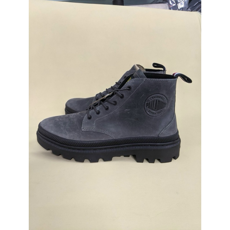 Giày Palladium cổ vừa màu xám da nubuck chính hãng | Shopee Việt Nam