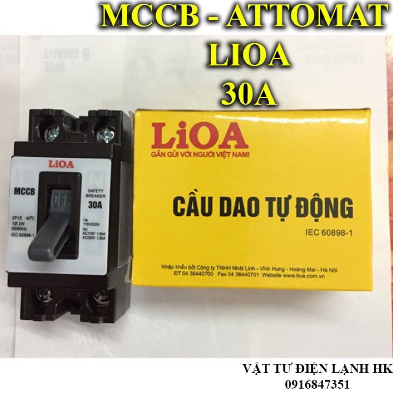 Át atomat Lioa 30A 25A 20A 15A kèm vỏ không vỏ CB aptomat MCCB attomat ...