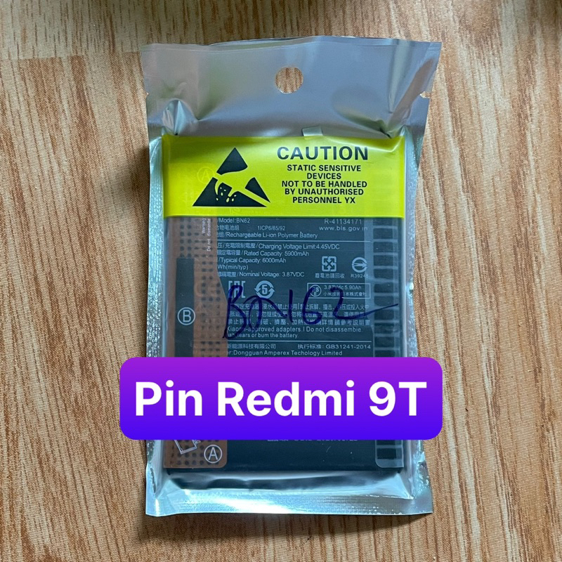 pin xiaomi Redmi 9T / Poco M3 model BN62 (zin) dung lượng 6000mAh ...