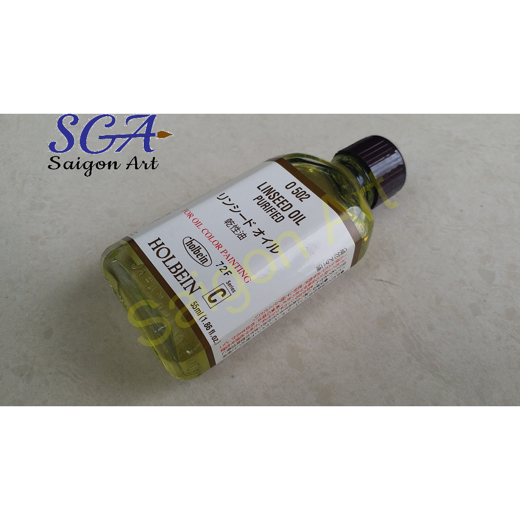 [SGA] Dầu lanh tinh khiết pha sơn dầu HOLBEIN Linseed Oil Purified No.O502 chai 55ml | Shopee ...