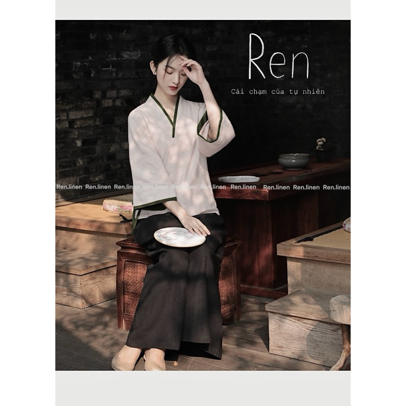 Áo Lam An Viên (Đồ lam đi chùa) Pháp phục phật tử linen Renlinen ...