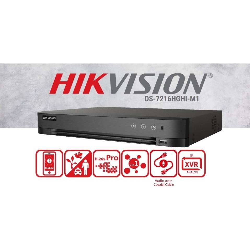 Đầu ghi hình Hybrid TVI-IP 16 kênh TURBO 5.0 HIKVISION DS-7216HGHI-M1 ...